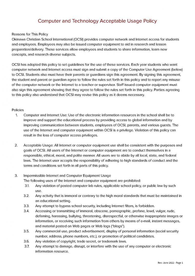 Elementary – Okinawa Christian School International